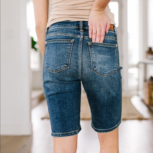 Judy Blue | Shorts | Judy Blue Button Fly Bermuda Denim Shorts | Poshmark